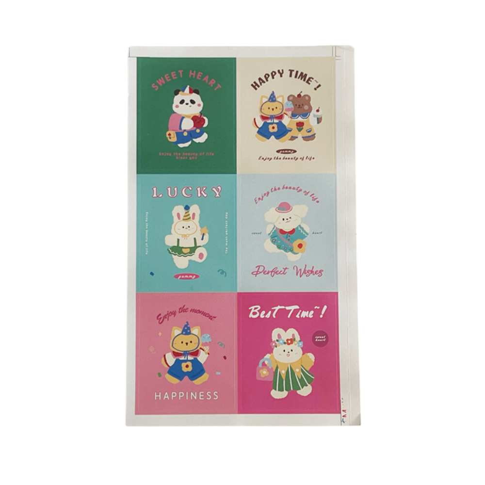1.77x2.17" Cute Stickers | 6 Designs Ideal for 10oz PP Bottles - 60Pcs ...