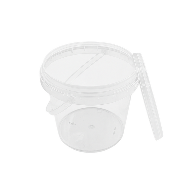 25oz Reusable Clear Plastic Bucket W/ Lid & Handle - 200 Sets – HD Bio Packaging