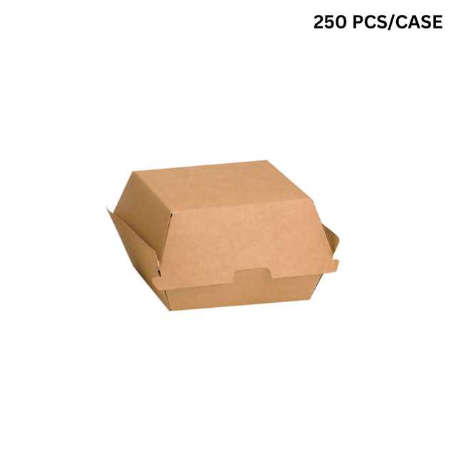 LP2 Eco-Friendly Corrugated Kraft Paper Hinged Burger Box 5.5x5x3.15 ...