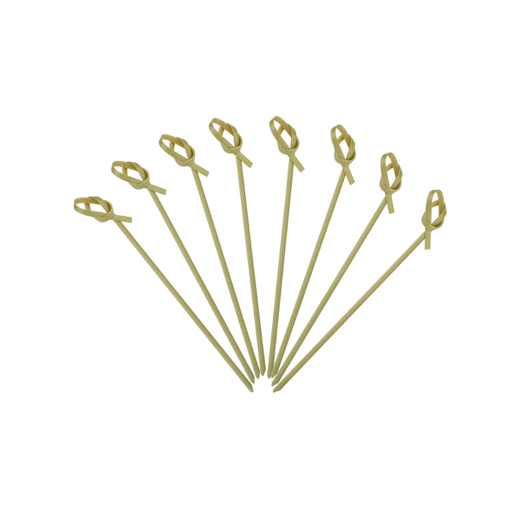 FFS82084KN 4" Bamboo Knotted Skewers Cocktail Picks - 1000 Pcs – HD Bio ...